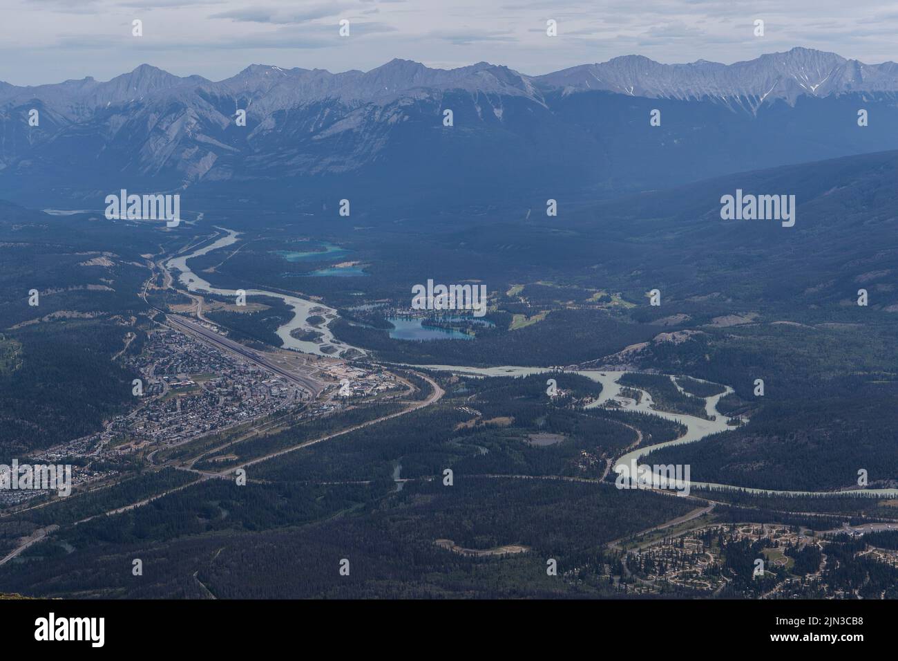Jasper city, Alberta Stock Photo - Alamy