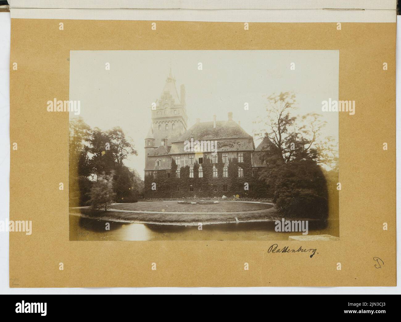 Wasserburg, Plattenburg: View (from: sketch and photo album 28 Stock ...