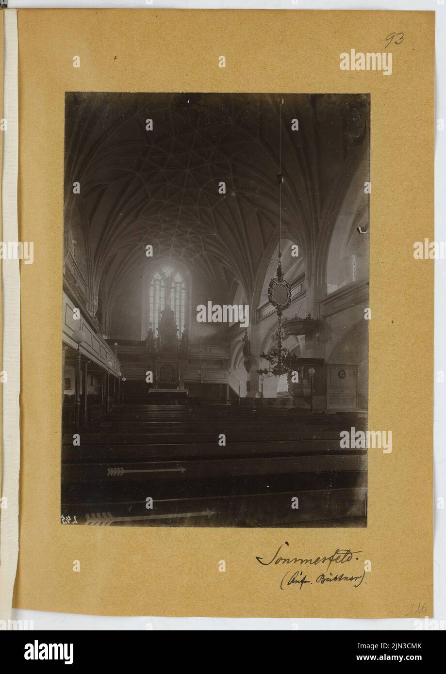 Church, Leipzig-Sommerfeld: Interior View (From: Sketch and Photo Album ...