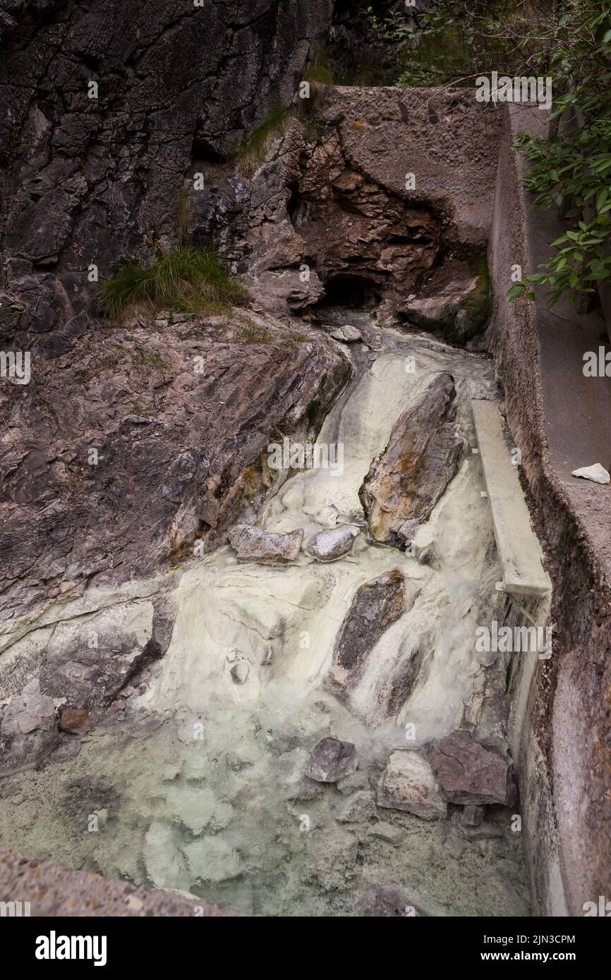 Miette Hot Springs, located in Jasper National Park, Alberta Stock ...