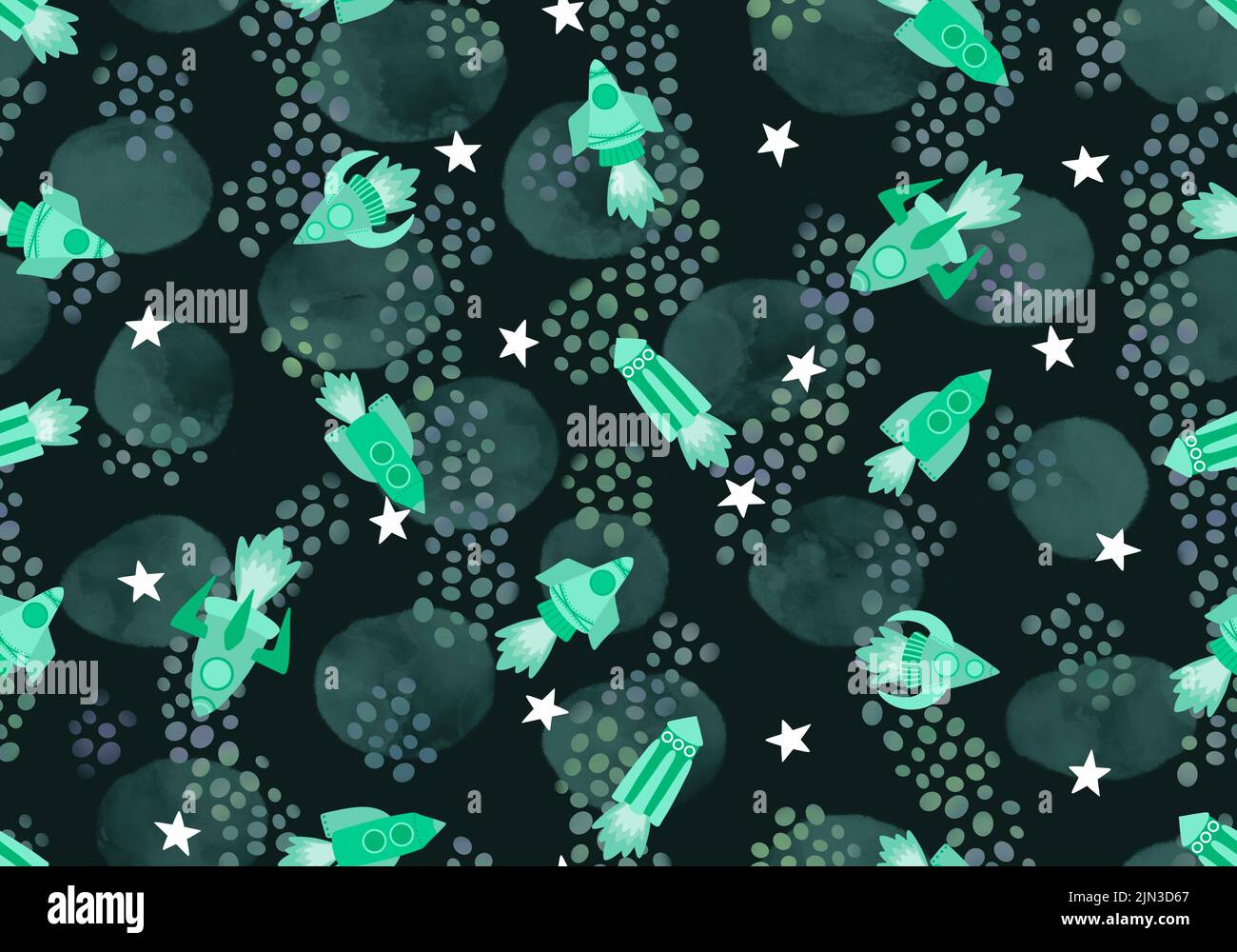 Cartoon seamless spaceship pattern for fabrics and kids and school ...