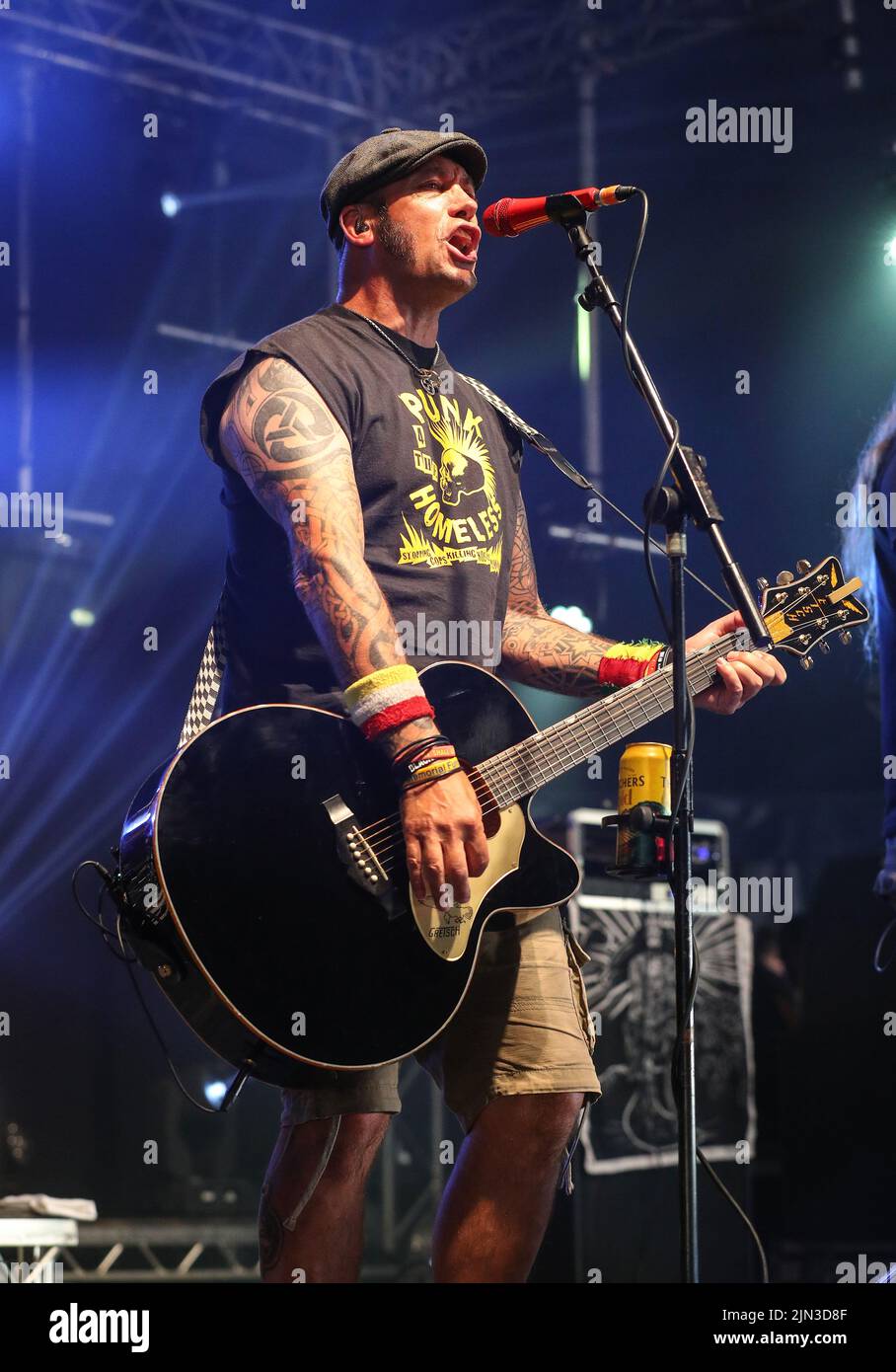 Ken Bonsall lead singer of Ferocious Dog during the bands performance ...