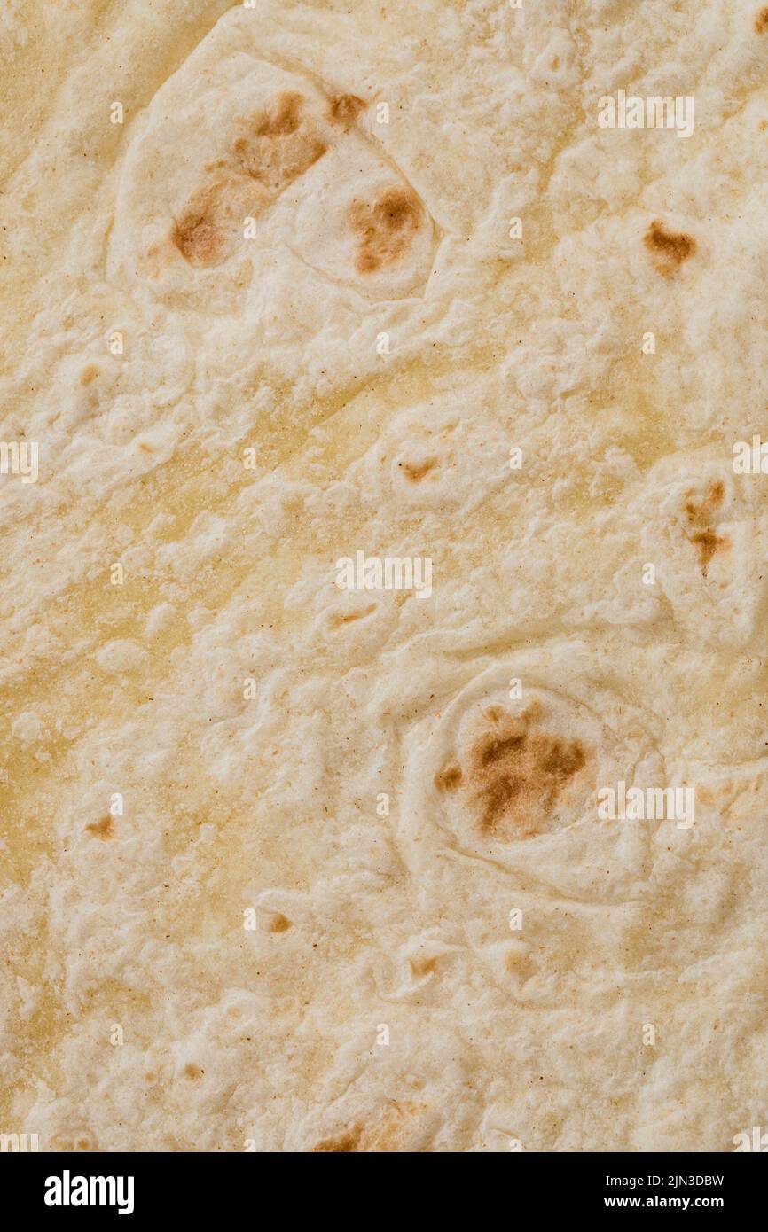 Plain wheat tortilla wraps. Spanish or Mexican circular unleavened ...