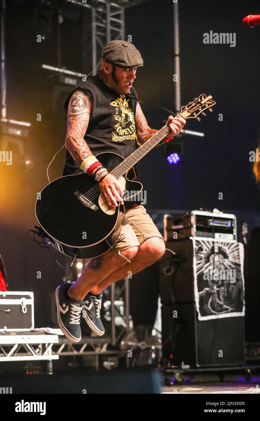 Ken Bonsall lead singer of Ferocious Dog during the bands performance ...