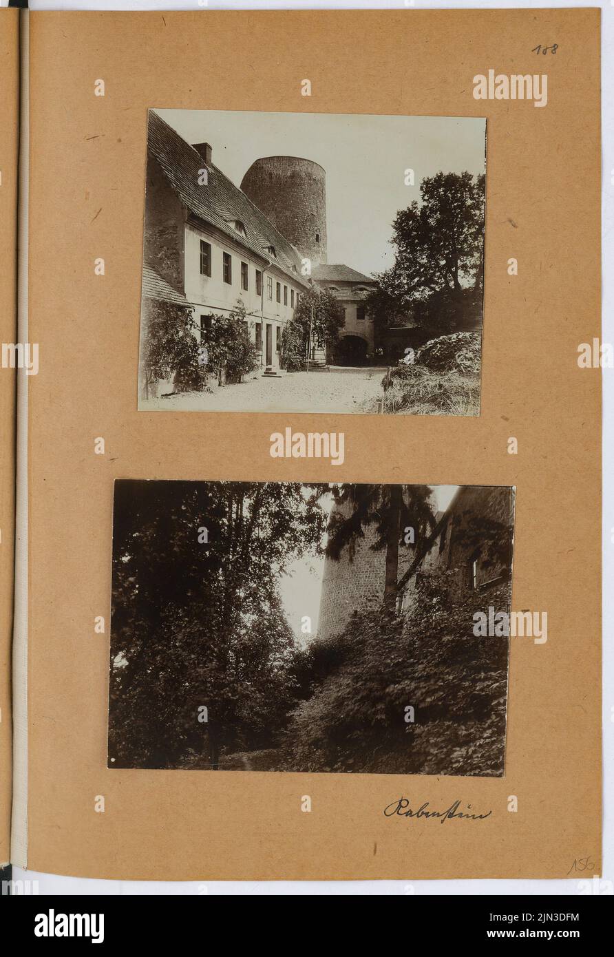 Rabenstein Castle, Rabenstein/Fläming: views (from: Sketch and photo ...