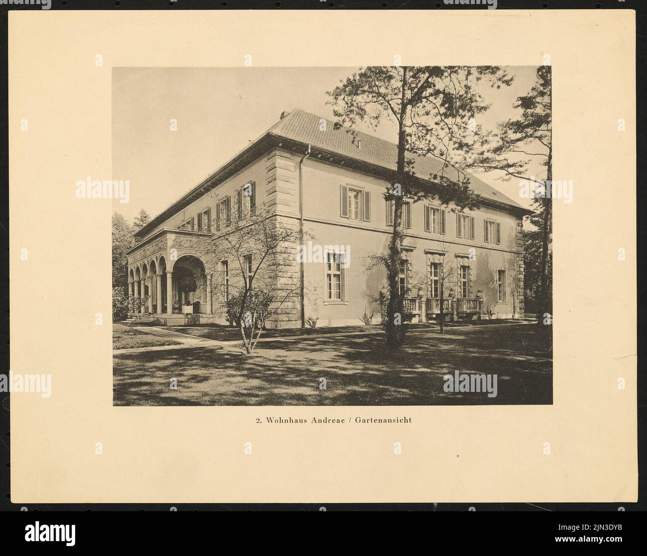 Landhaus Dr. Fritz Andreae, Berlin-Grunewald: Garden View (from: Alfred Breslauer, Executed ...