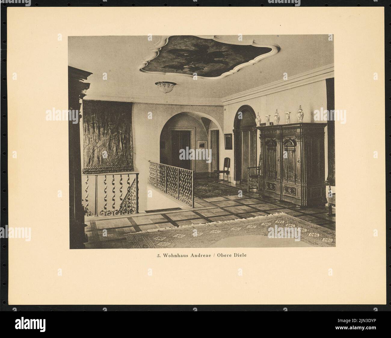 Landhaus Dr. Fritz Andreae, Berlin-Grunewald: Diele on the 1st floor (from: Alfred Breslauer ...