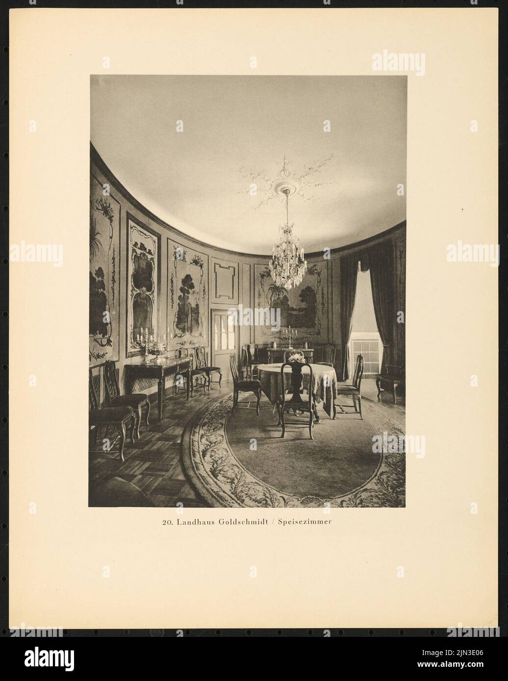 Landhaus Dr. Jakob Goldschmidt, Potsdam-Griebnitzsee: Dining room (from: Alfred Breslauer ...