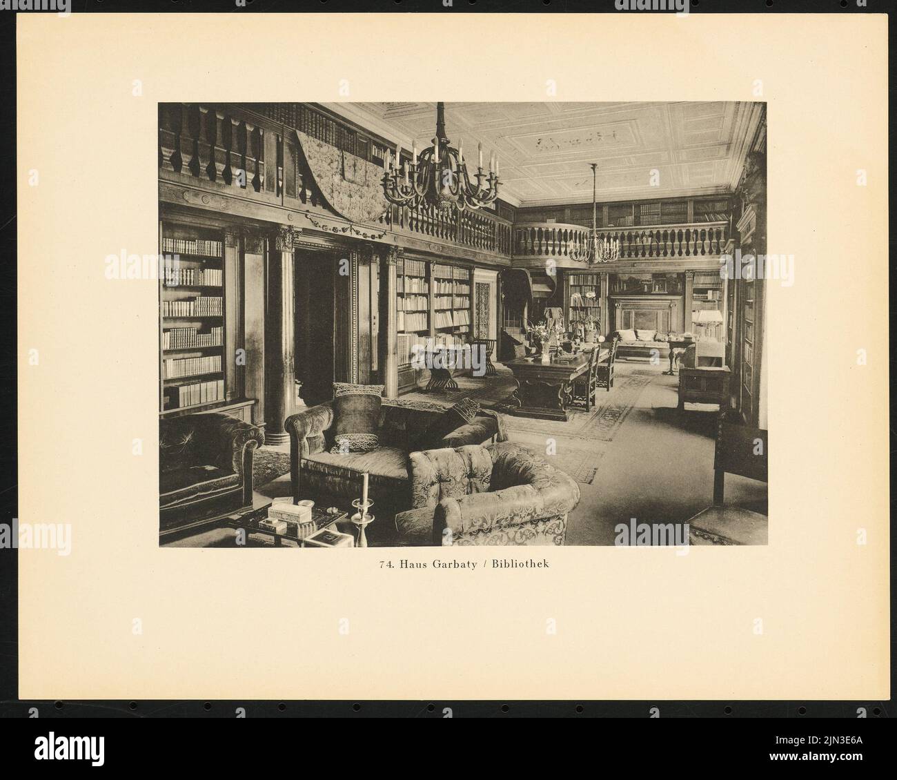 Villa Eugen Gabáry, Berlin-Tiergarten. Conversion: Library (from: Alfred Breslauer, executed ...