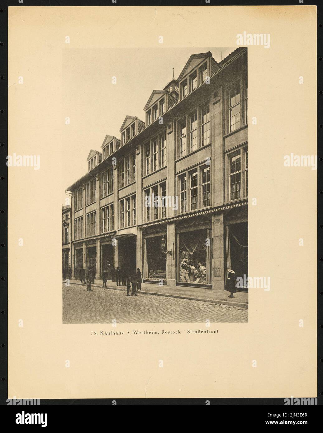 Wertheim department store, Rostock: street view (from: Alfred Breslauer ...