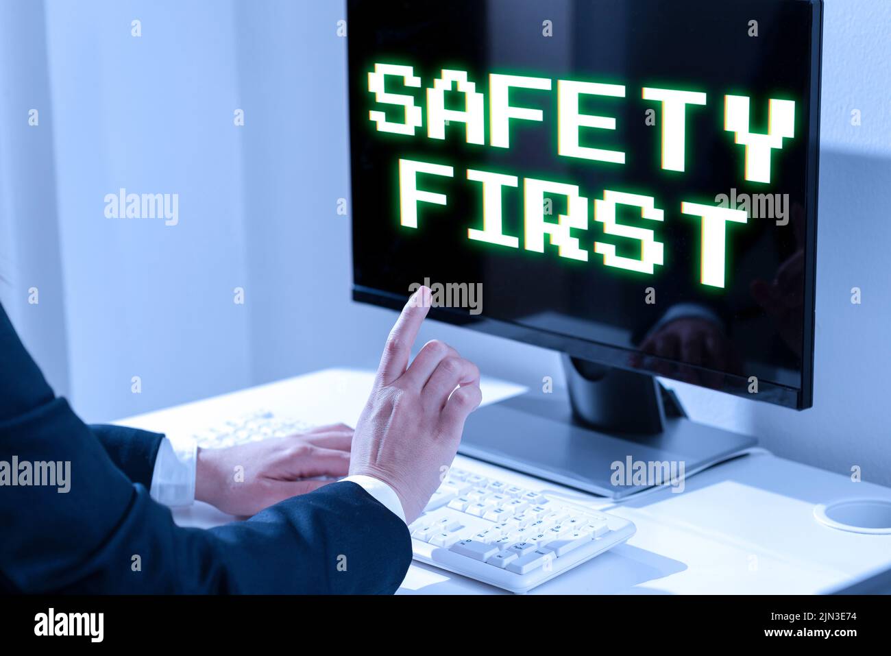 Inspiration showing sign Safety First. Conceptual photo Avoid any ...
