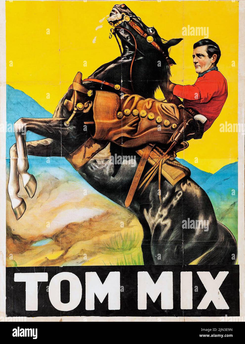 Tom Mix poster (Fox, Late 1920s) Westerrn personality poster Stock ...