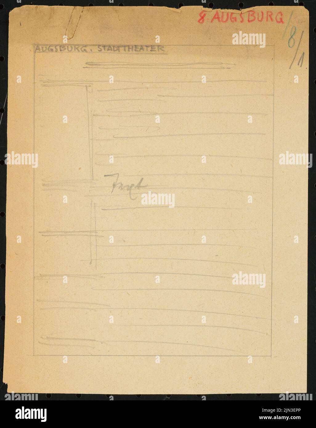 Fellner & Helmer (as an architect): Stadttheater, Augsburg Stock Photo ...