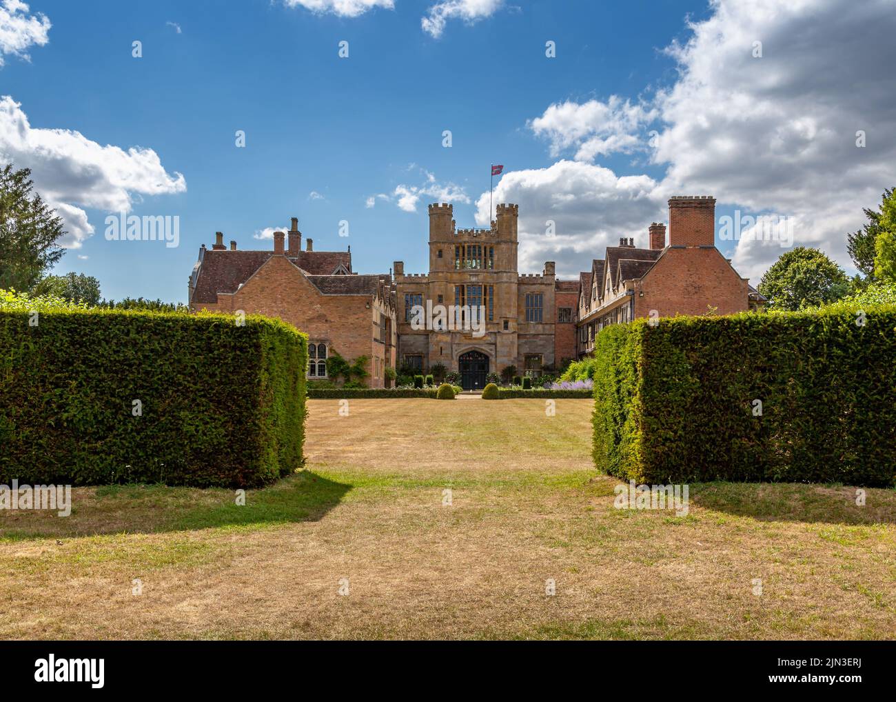 Beautiful architecture and grounds of historic Coughton Court near ...