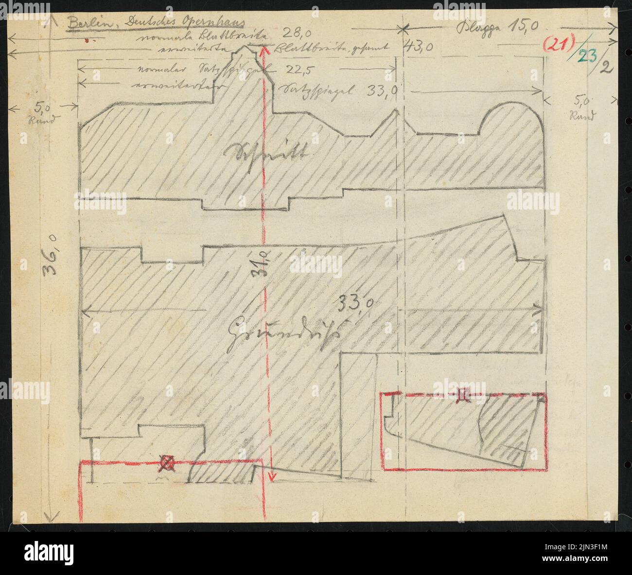 German opera house (also: municipal opera), Berlin: floor plan and ...
