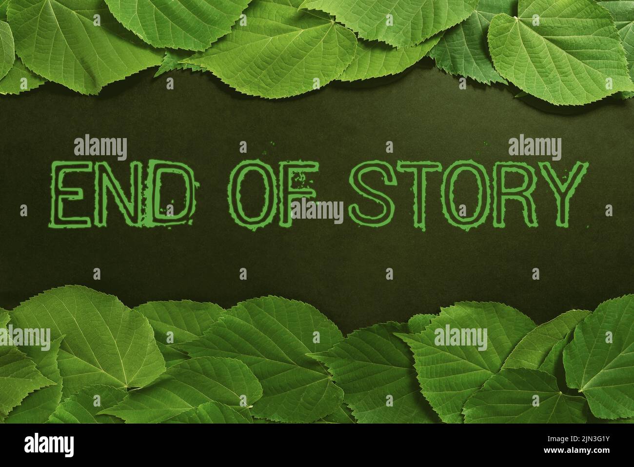 Inspiration showing sign End Of Story. Business concept Emphasize that ...