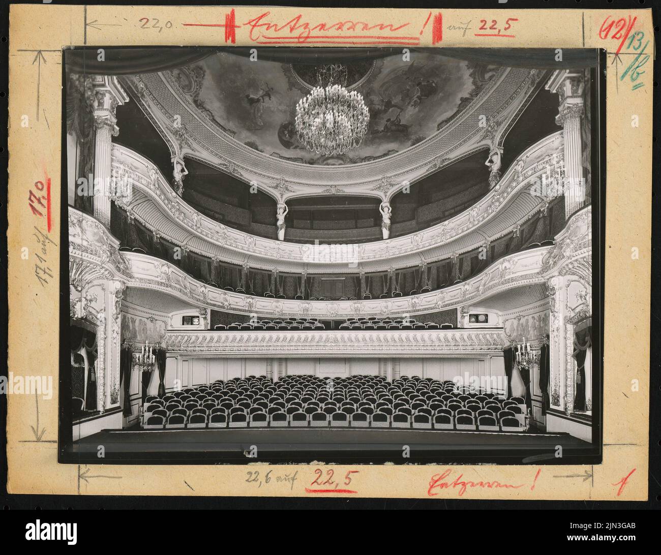 Small Theater, Baden-Baden: View of the auditorium Stock Photo - Alamy
