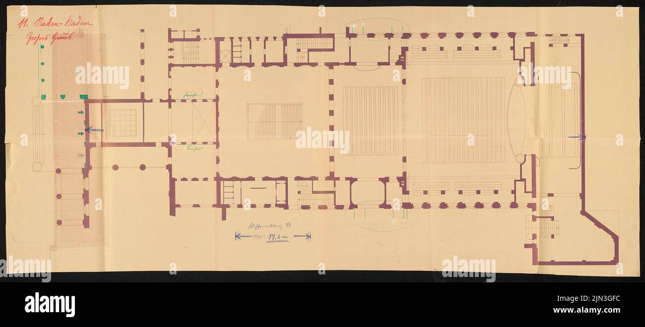 Stage baden baden floor plan architecture layout scale 1 hi-res stock ...