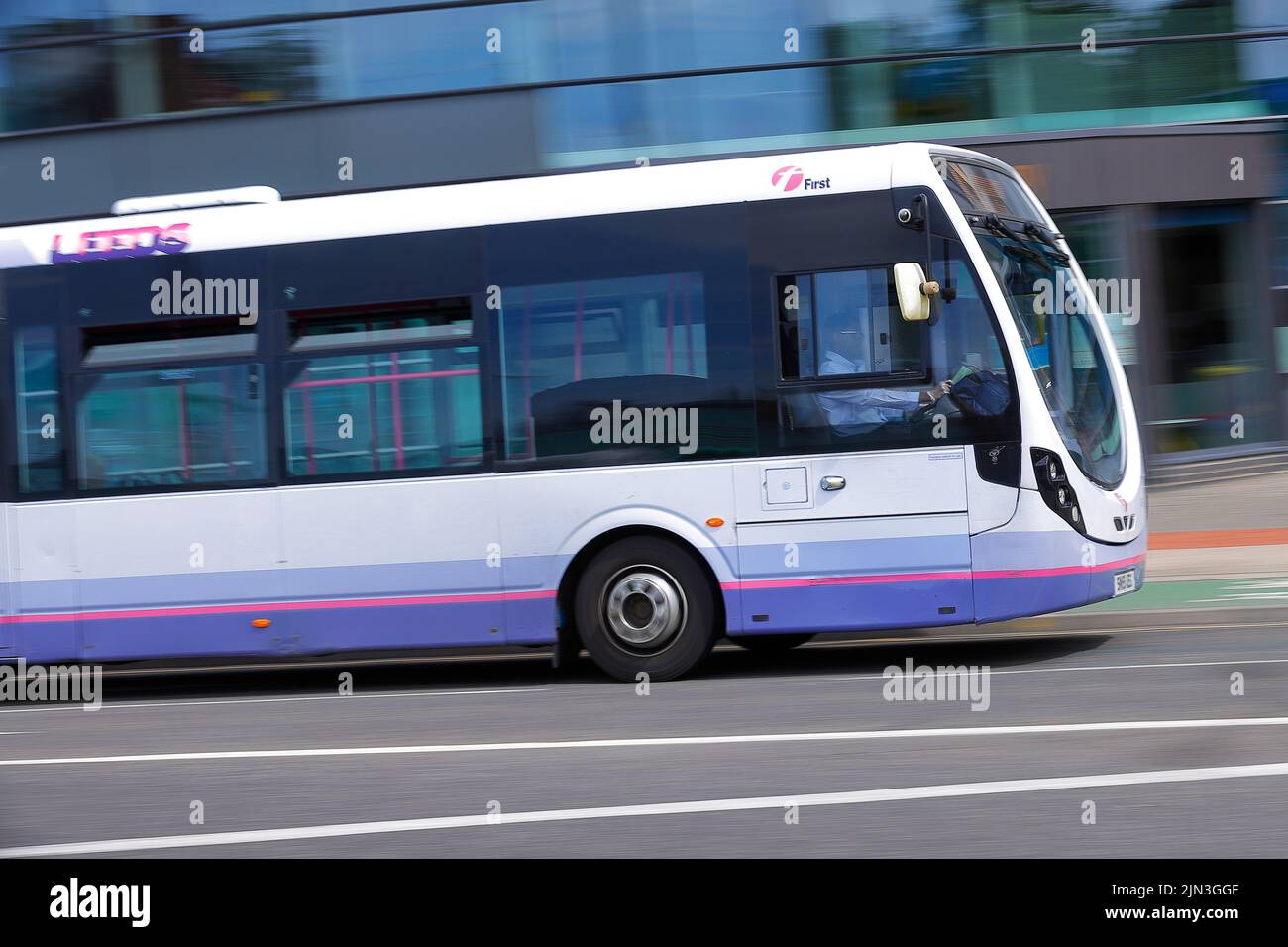 A single decker bus operated by First Bus Company seen near to Leeds ...