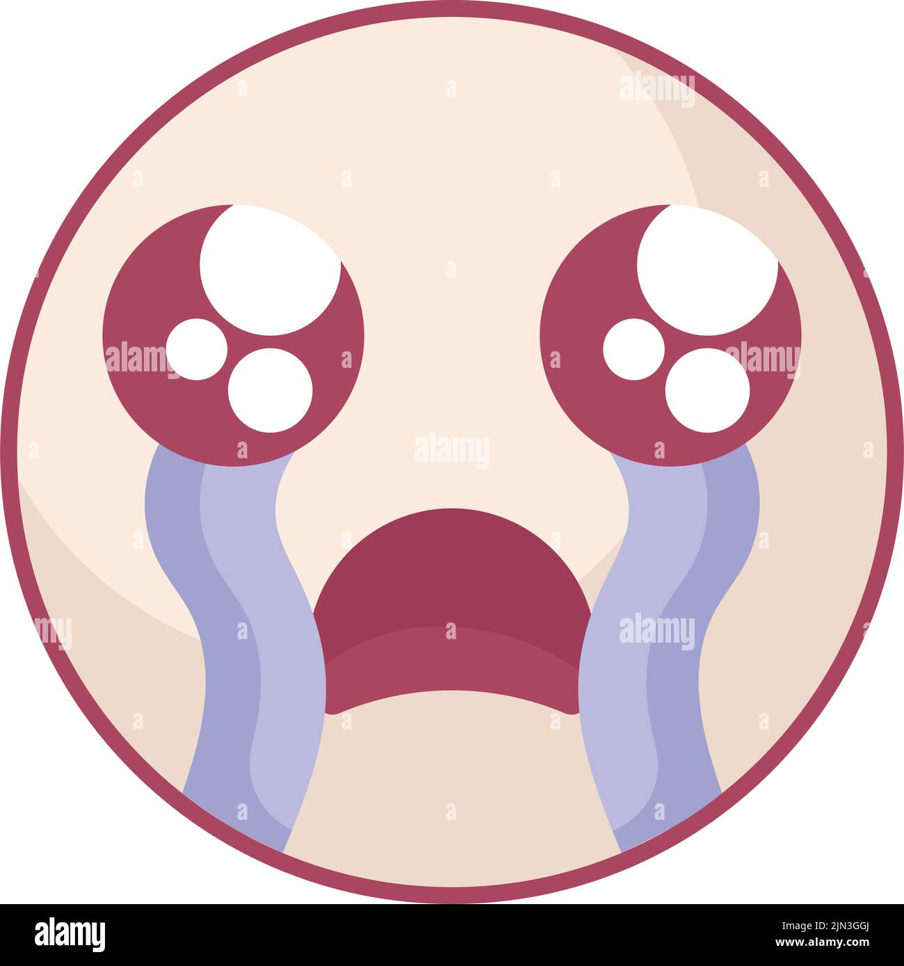 Emoticon sadness tears emoji face Cut Out Stock Images & Pictures - Alamy