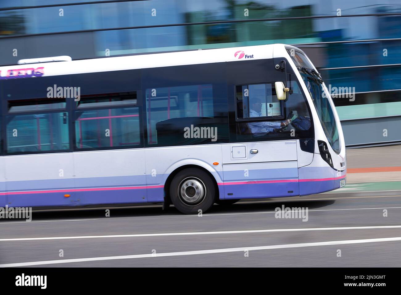 A single decker bus operated by First Bus Company seen near to Leeds ...
