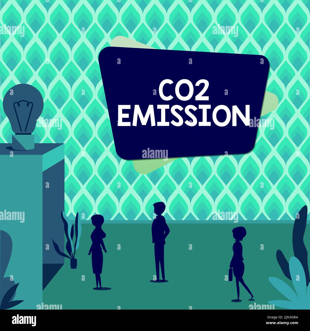 Text sign showing Co2 Emission. Business concept Releasing of ...