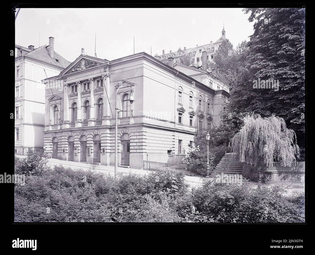 Stadttheater, Annaberg: View of the west (negative to inv. No. TBS 005. ...