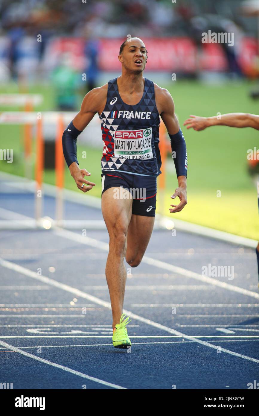 Pascal Martinot-Lagarde participating in the 110m hurdles at the ...