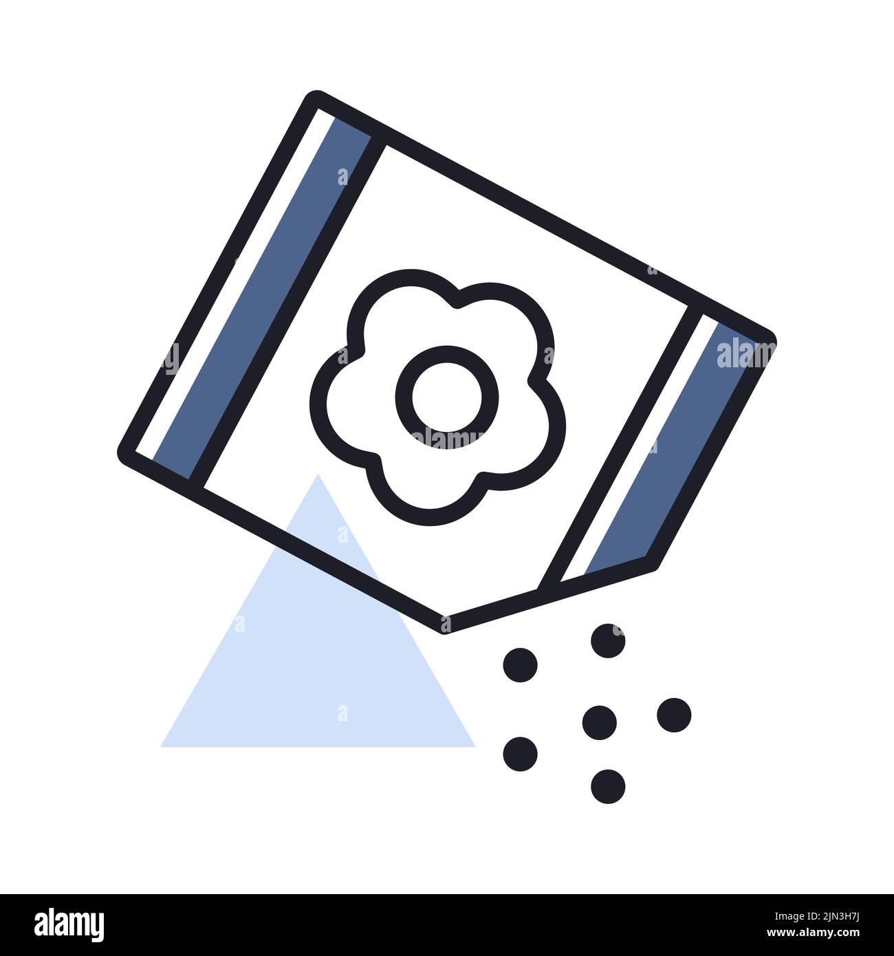 Paper bag with seeds isolated vector icon. Graph symbol for agriculture ...