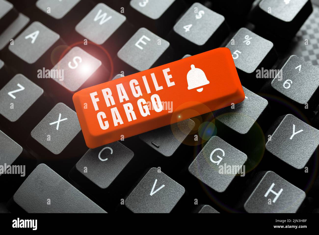 Text sign showing Fragile Cargo. Conceptual photo Breakable Handle with ...