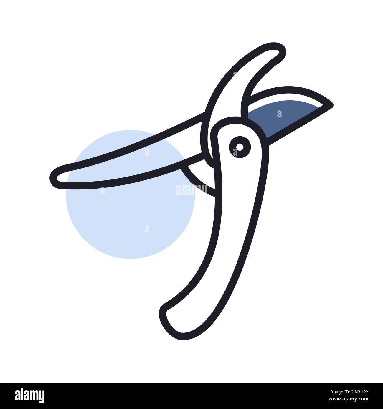 Pruning scissors, garden secateurs vector icon. Graph symbol for ...