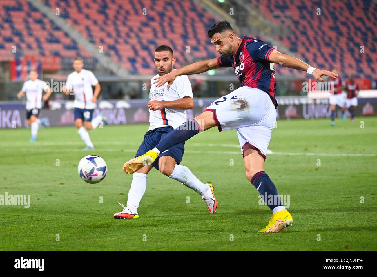 Charalampos Lykogiannis shooting on goal during the Italian football ...