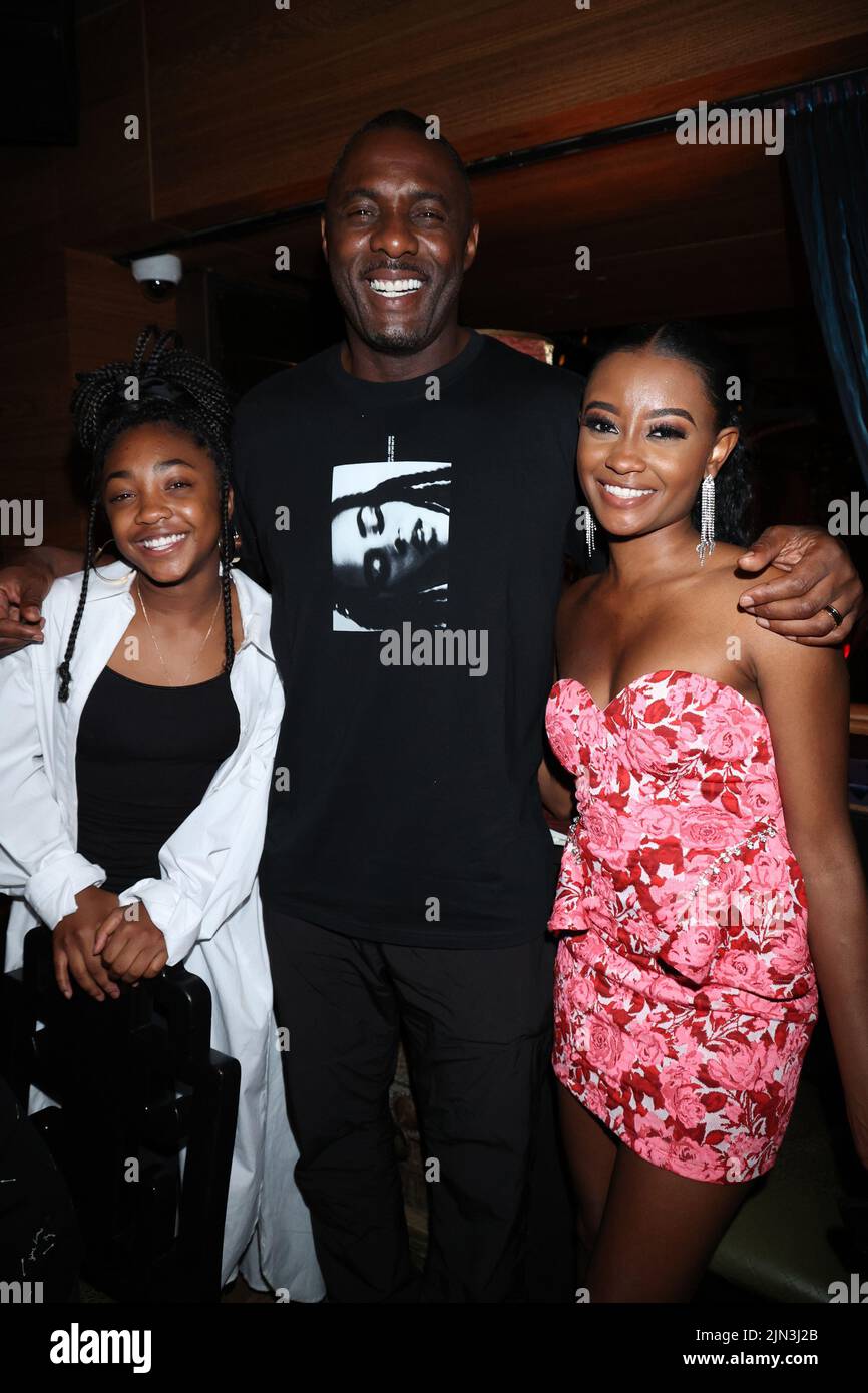 New York, NY, USA. 7th Aug, 2022. Leah Jeffries, Idris Elba & Iyana ...