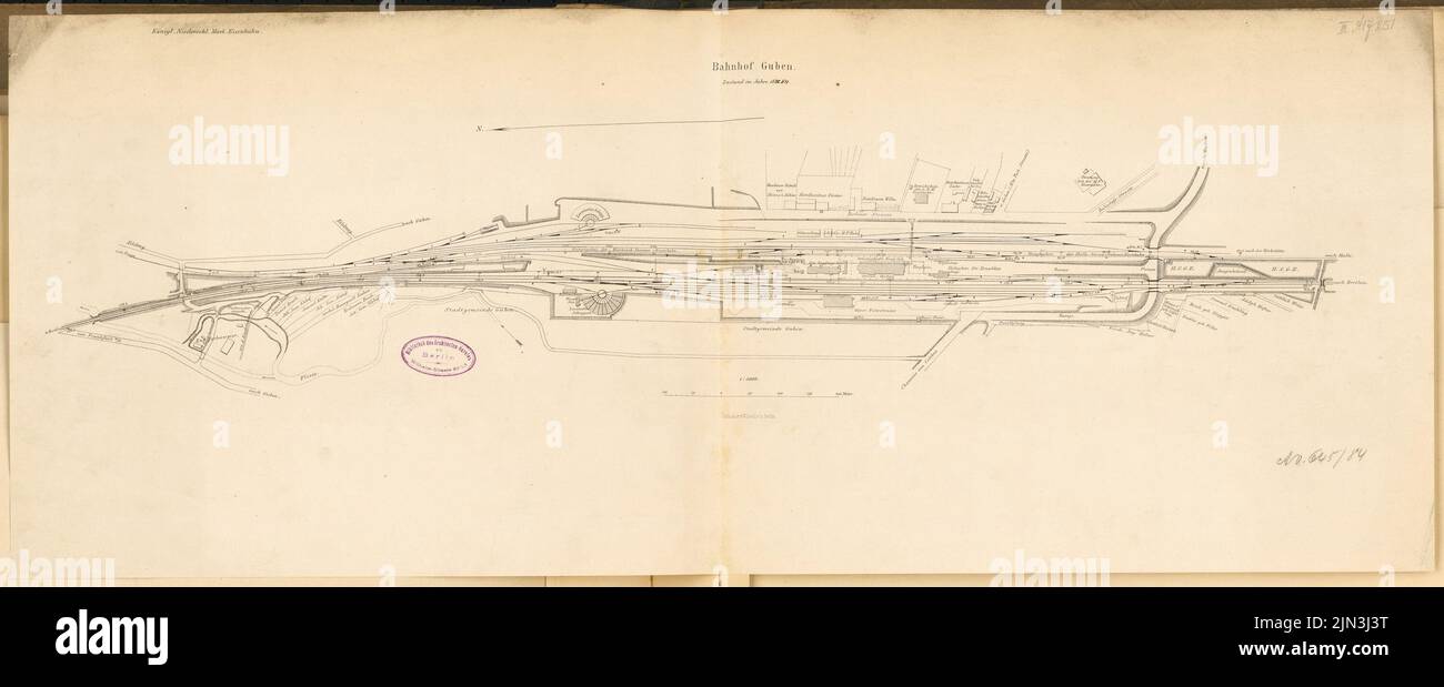 Bahnhof, Guben: Site Plan and Track Plan 1: 3000 Stock Photo - Alamy
