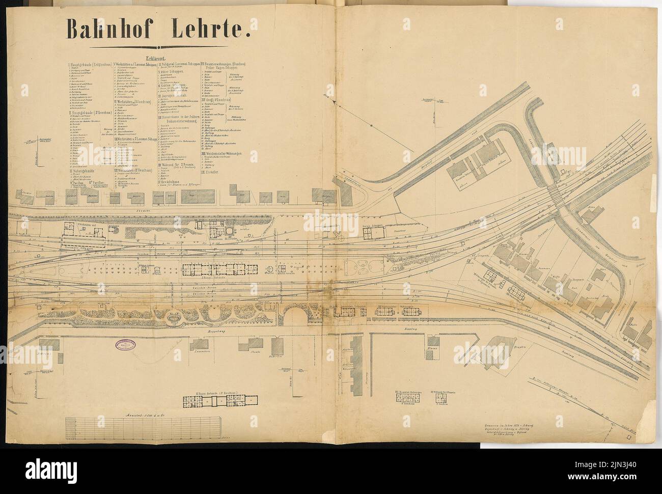 Bahnhof, Lehrte: Site Plan and Track Plan 1: 500 Stock Photo - Alamy