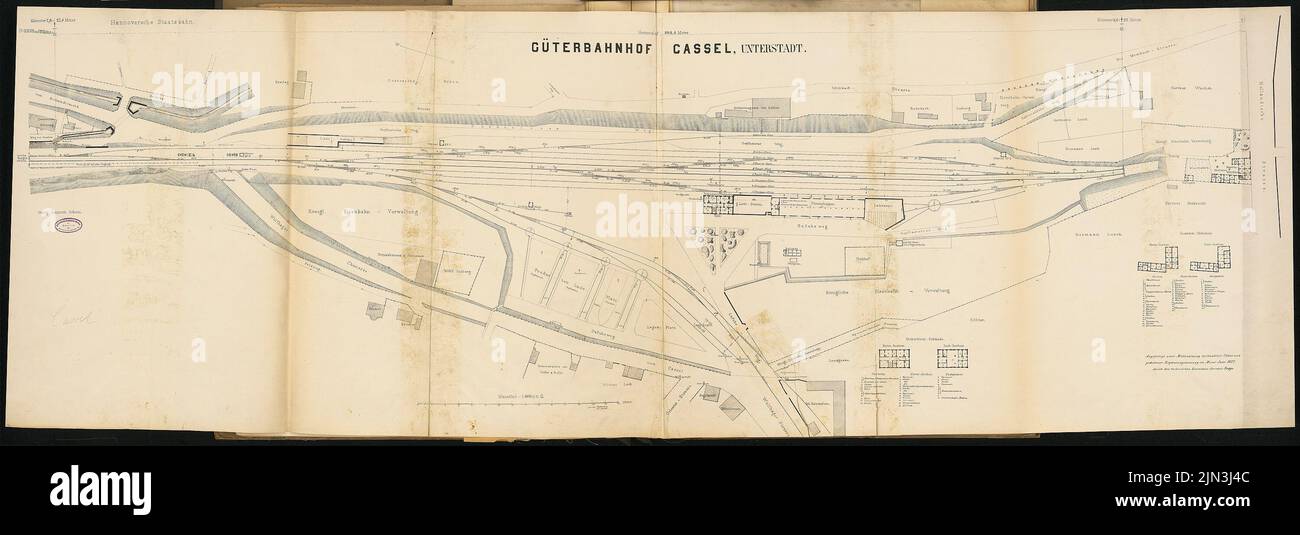 Bahnhof, Kassel-Unterstadt: Freight Station: Site Plan and Track Plan 1 ...