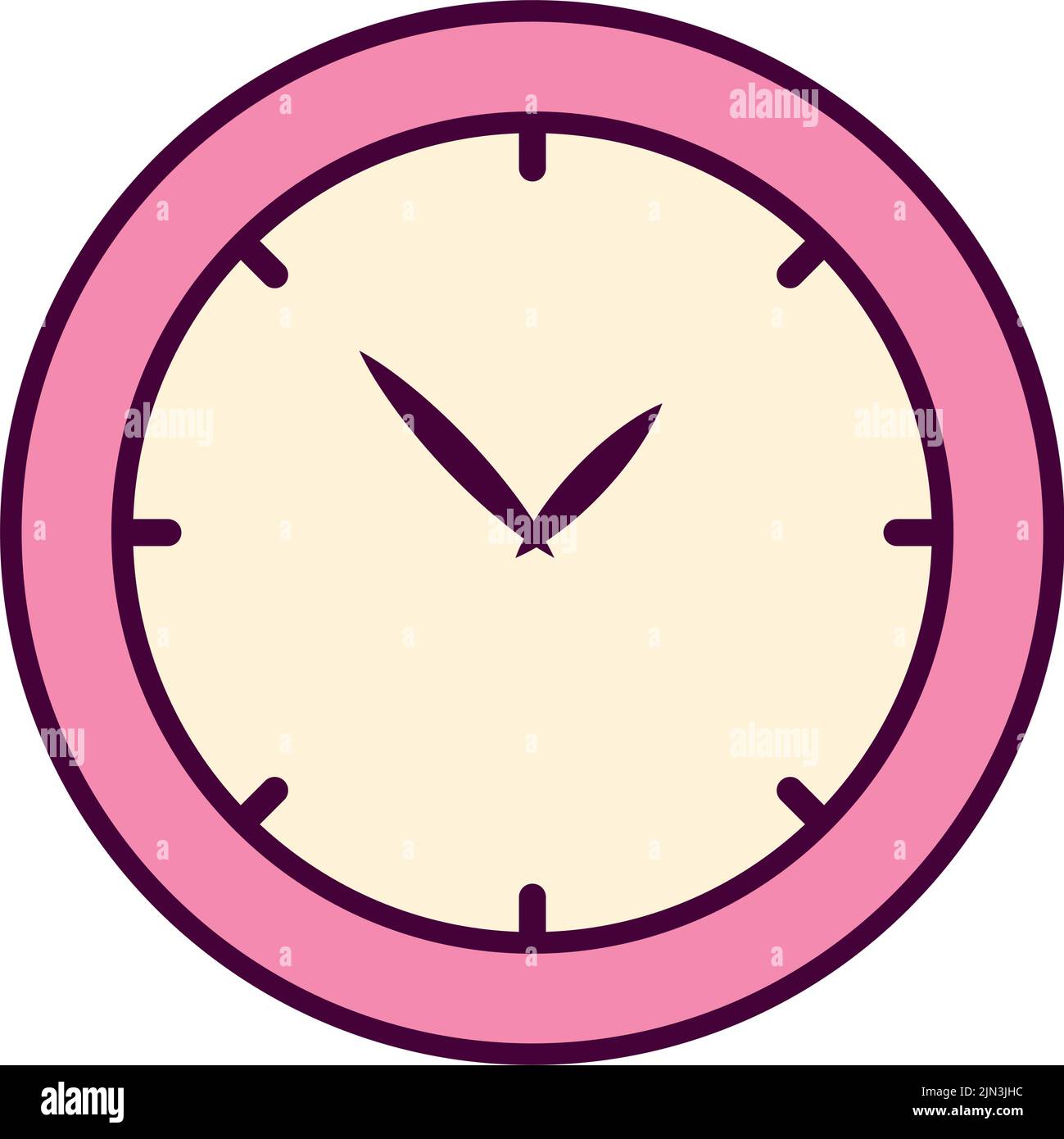 pink hanging clock Stock Vector Image & Art - Alamy