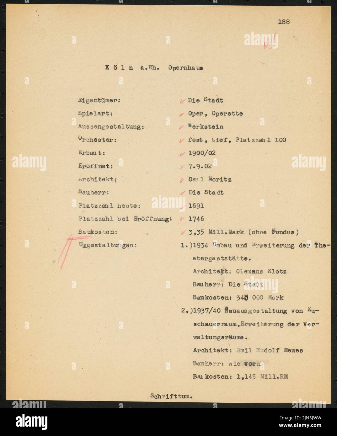 Opera House, Cologne: Lab on the questionnaire for the manual »Das ...