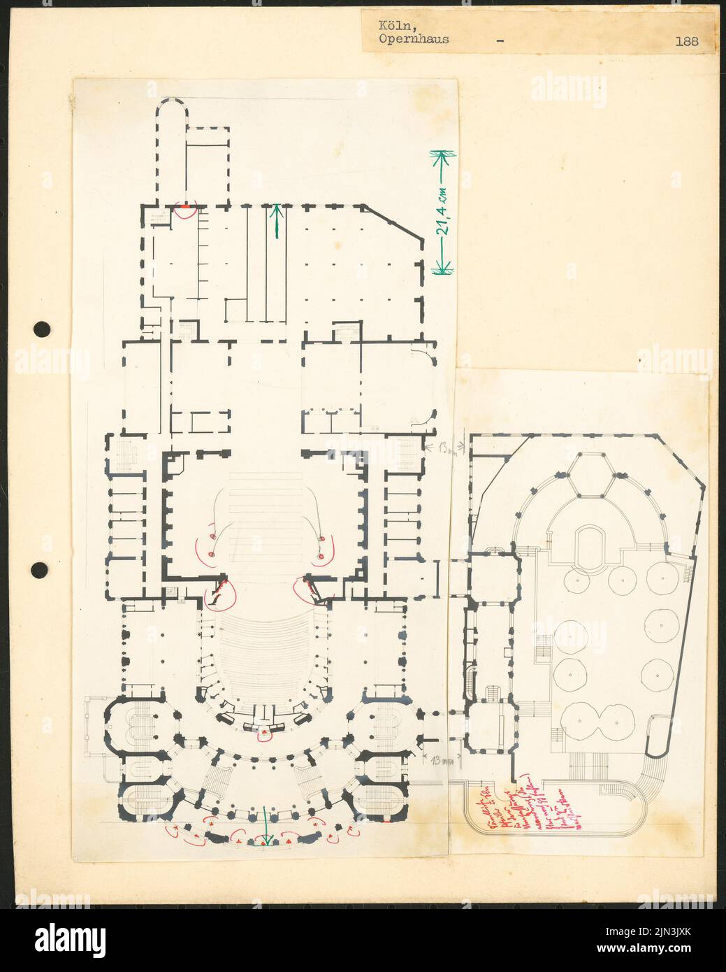 Opera house, Cologne: floor plan Stock Photo - Alamy