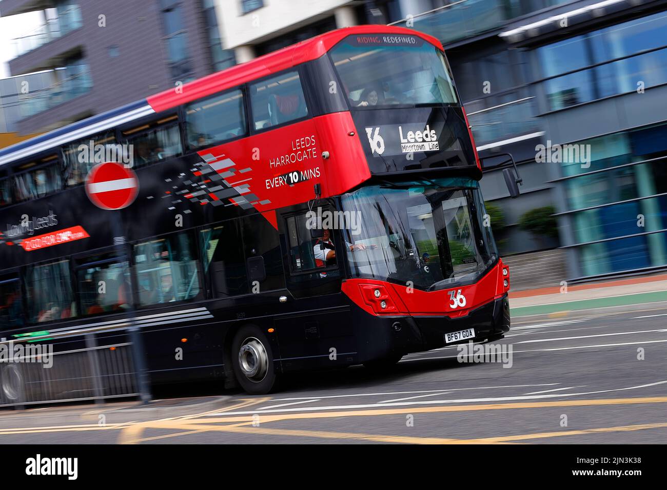 The Number 36 bus seen in Leeds arriving from Harrogate Stock Photo - Alamy