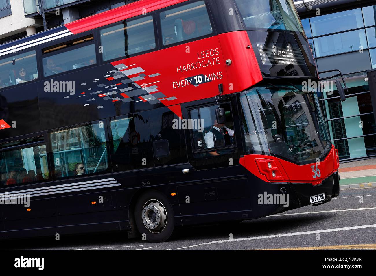 The Number 36 bus seen in Leeds arriving from Harrogate Stock Photo - Alamy
