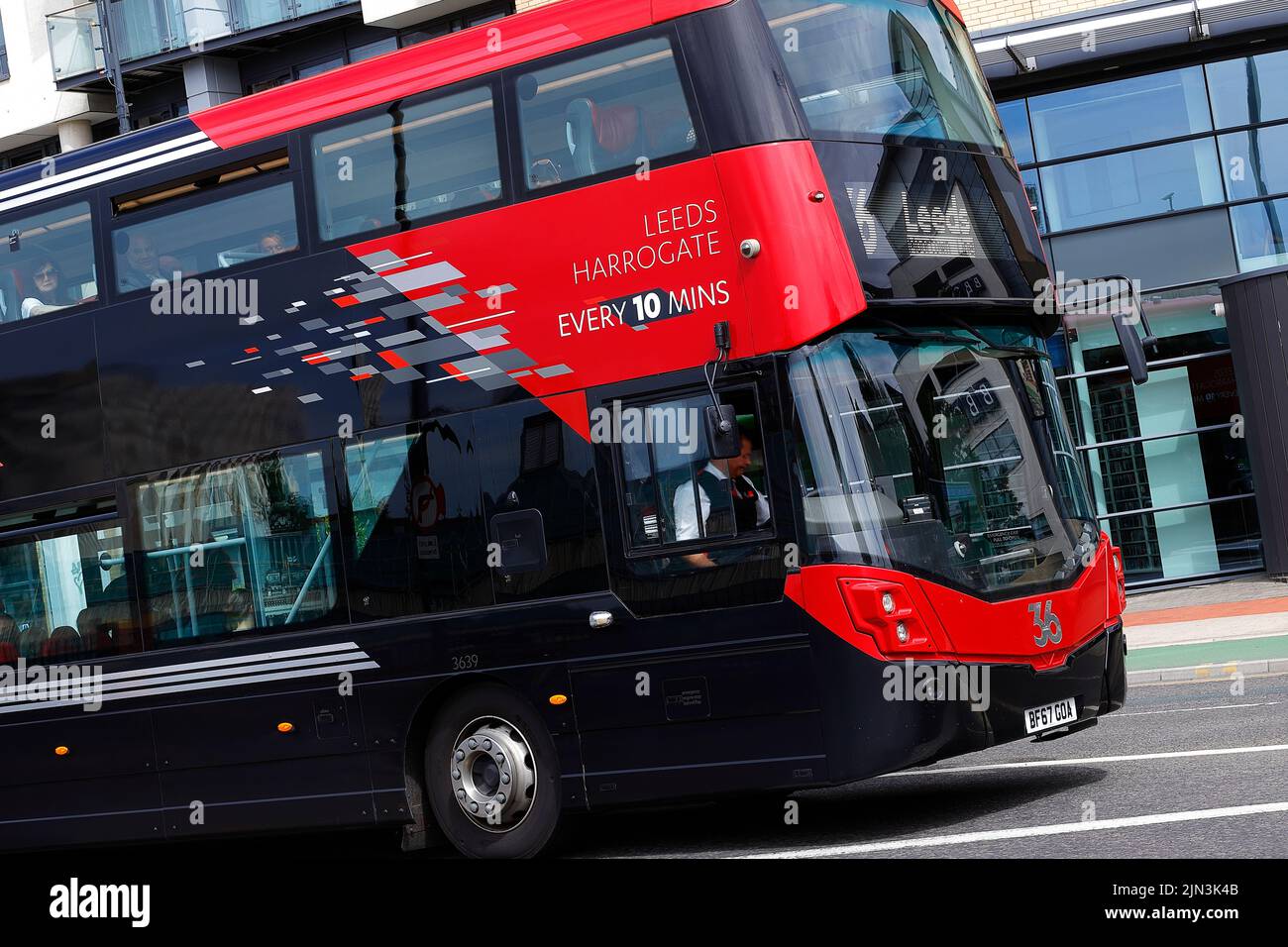 The Number 36 bus seen in Leeds arriving from Harrogate Stock Photo - Alamy