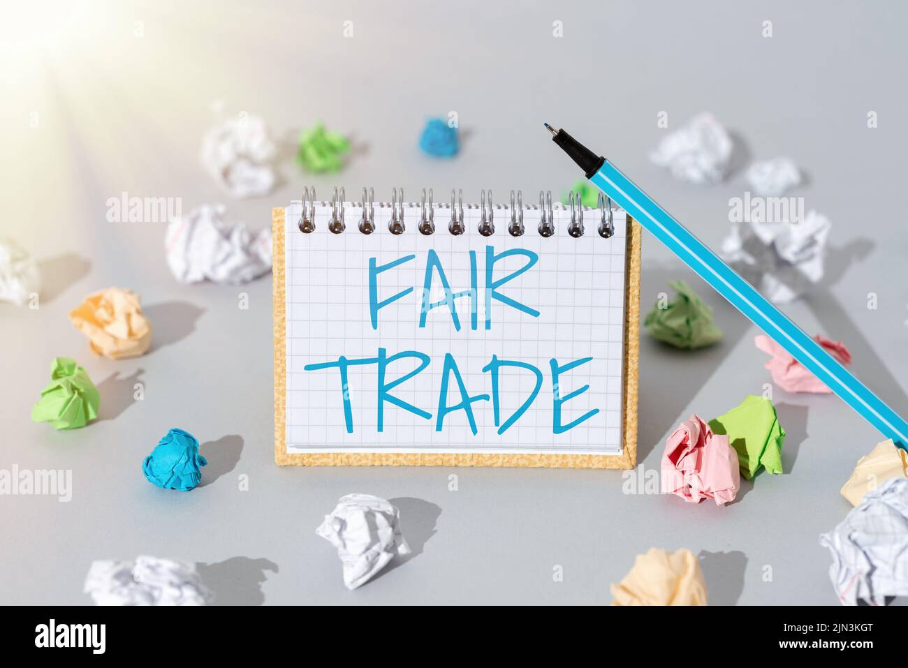 Text caption presenting Fair Trade. Business idea Small increase by a ...