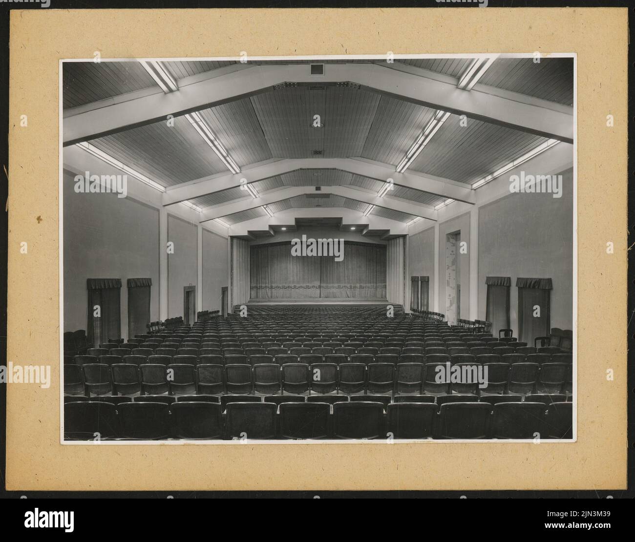 The theater hall of the I.G., Wolfen: View spectator room Stock Photo ...