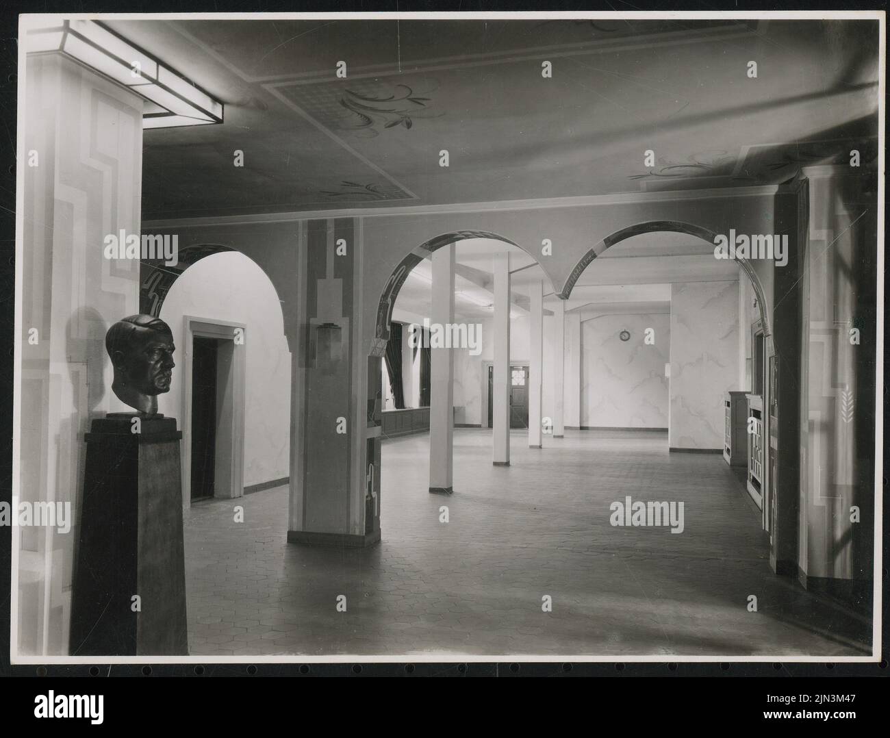 Theater hall of the I.G., Wolfen: Foyer view Stock Photo - Alamy