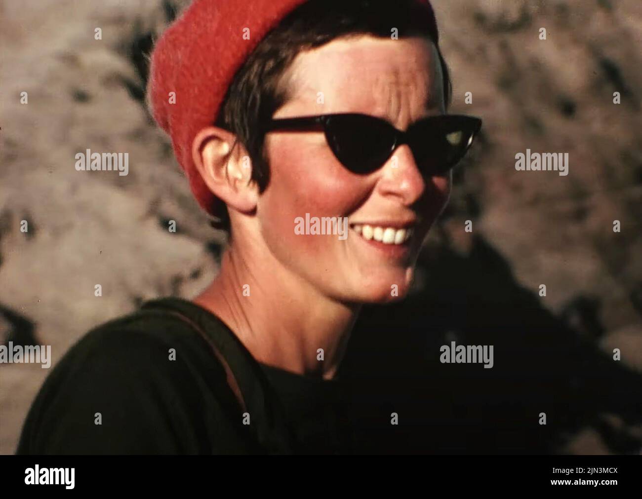 FIRE OF LOVE, volcanologist Katia Krafft, (shown in archival footage ...