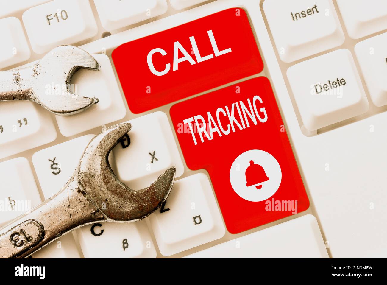 Text caption presenting Call Tracking. Internet Concept Organic search ...