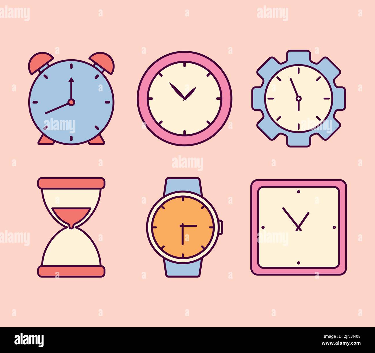 timer clocks bundle Stock Vector Image & Art - Alamy