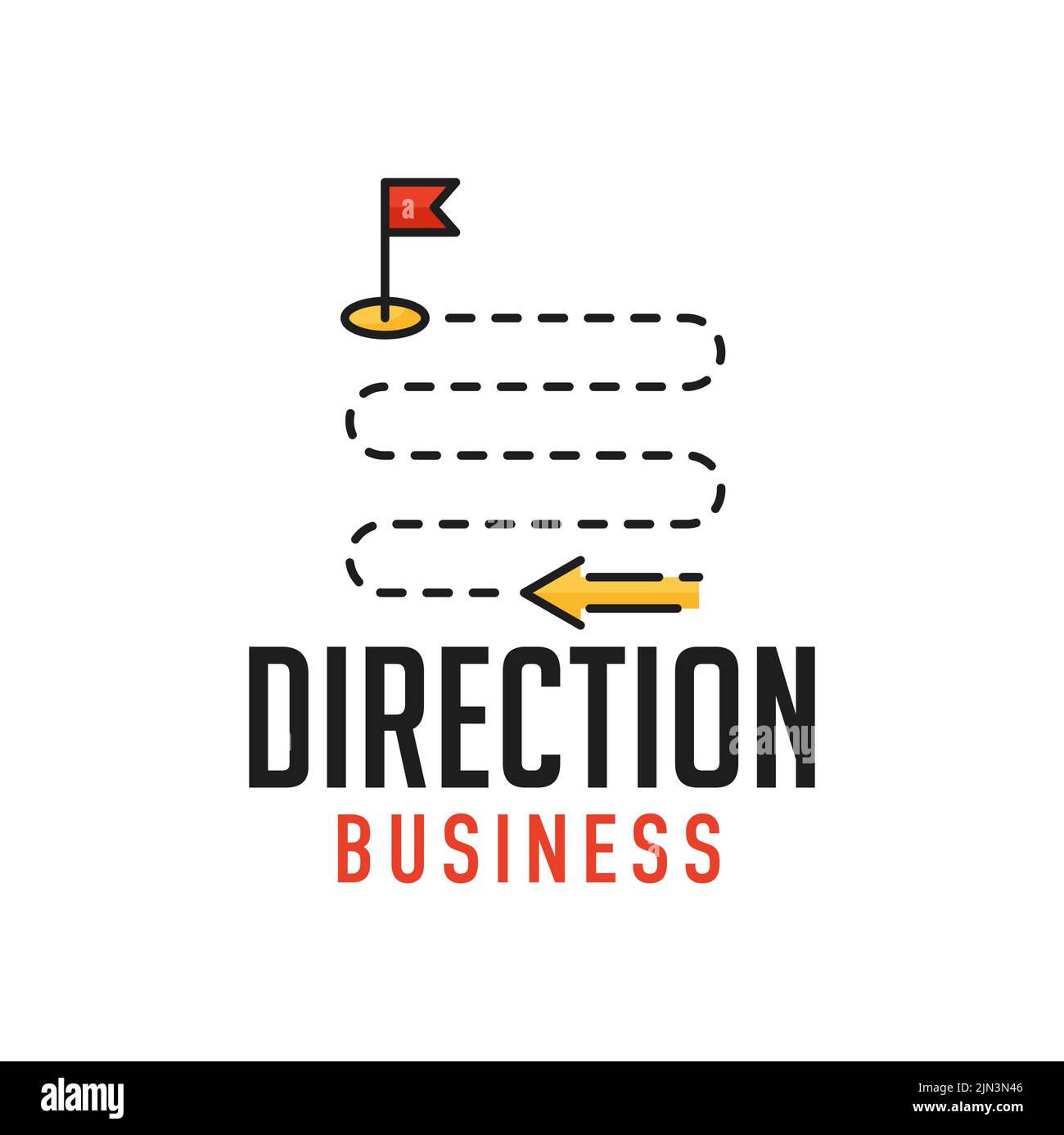 Business goals and target, company strategy direction outline icon ...