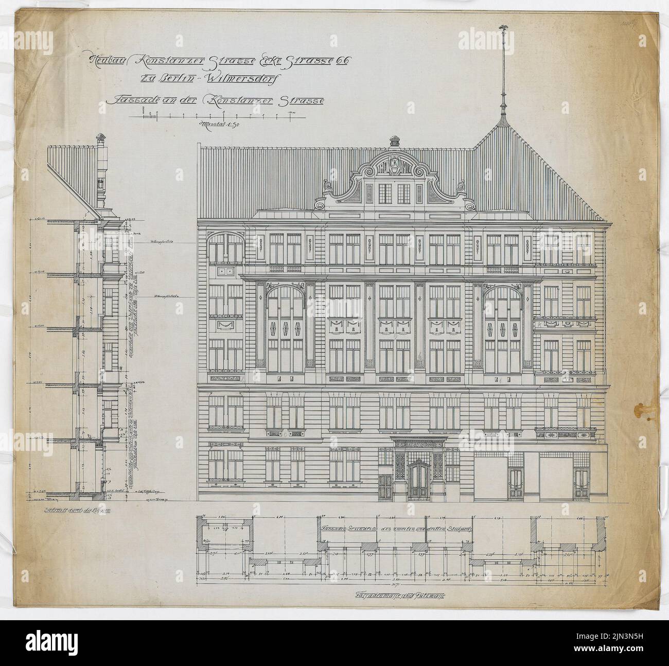Membership of Karl Kegel, Berlin-Wilmersdorf: cut, view facade, facade ...